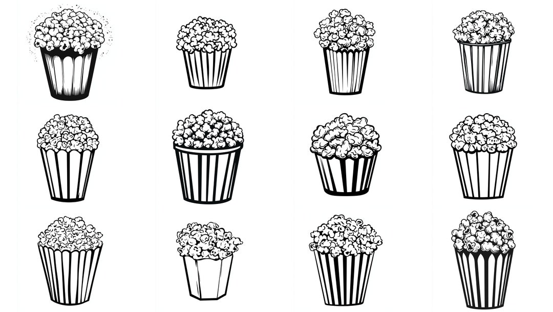 Popcorn SVG Pack: 108 Designs, Clip Art (digital Download) - Etsy