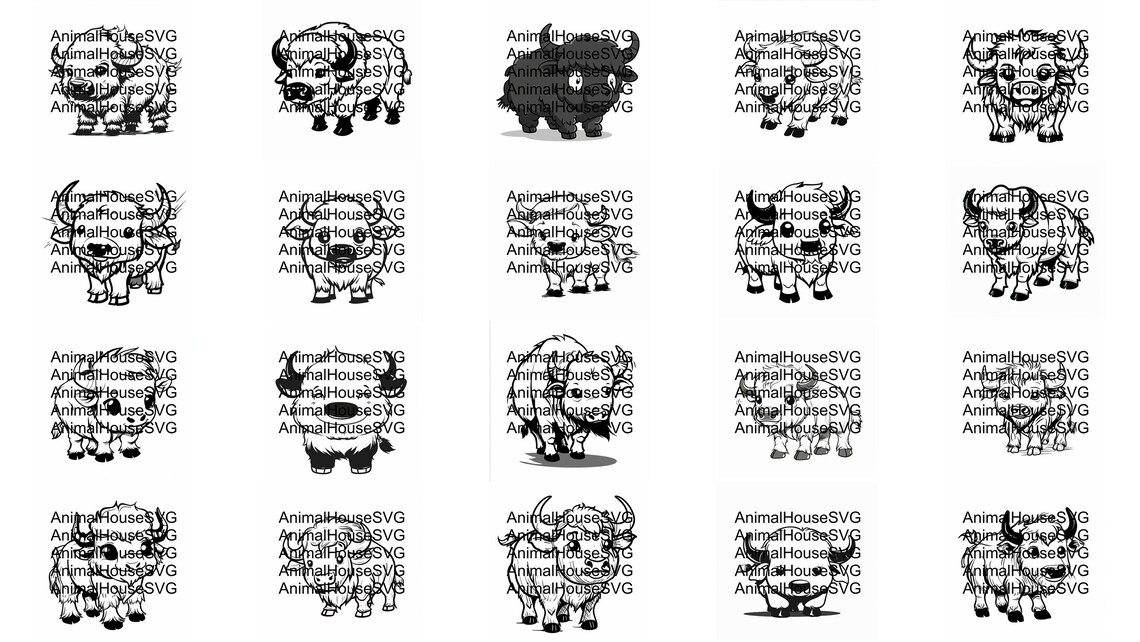 Cute Buffalo SVG Pack 152 Unique Designs. SVG, JPG,, Cricut Svg, Cnc ...