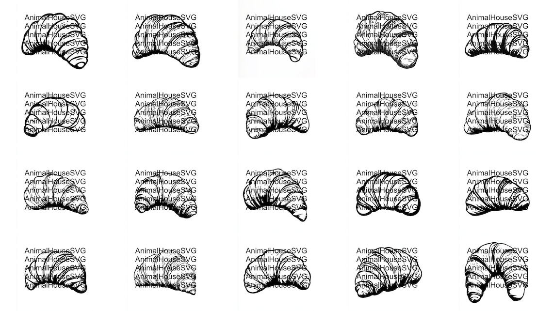 Croissant SVG Bundle: 116 Unique Designs (digital Download) - Etsy