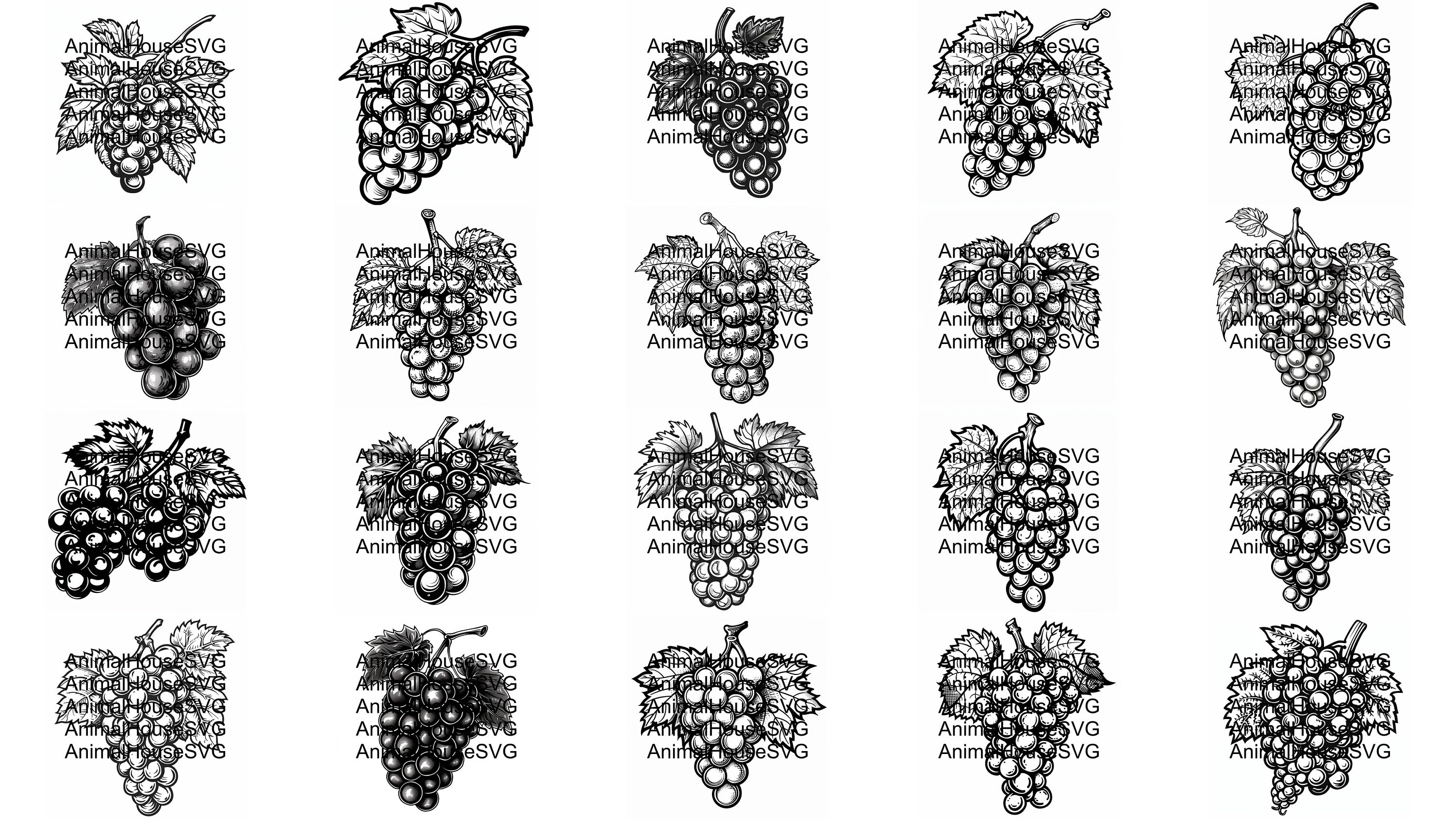 Grape SVG Pack 100 Designs. Grape SVG, Grape, Cricut SVG, Fruit ...