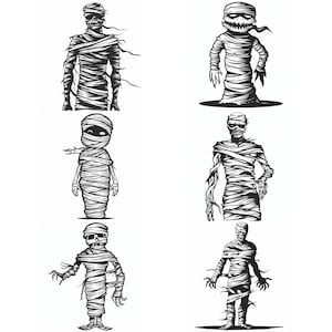 Halloween Mummy SVG Pack 68 Designs. Mummy SVG, Mummy JPG, Mummy ...