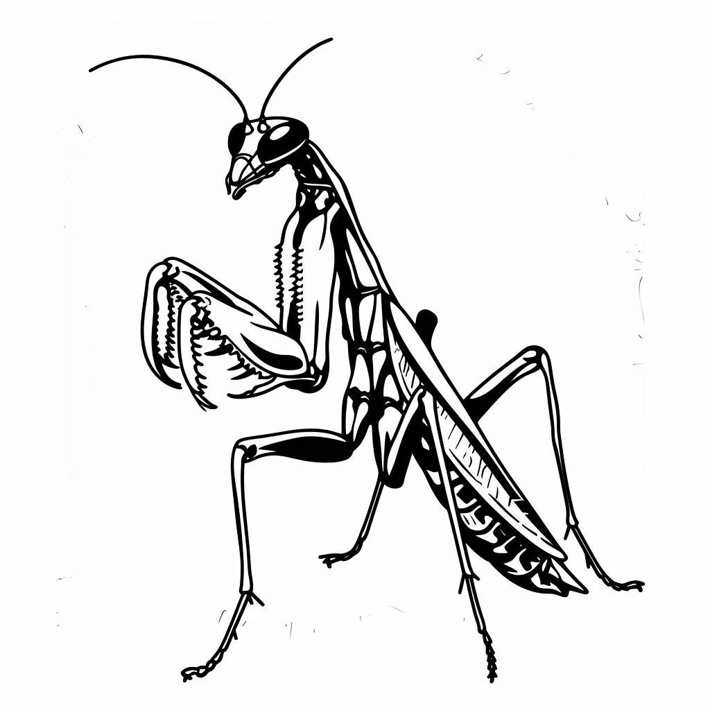 Praying Mantis SVG Bundle: 100 Insect Art Designs (digital Download) - Etsy