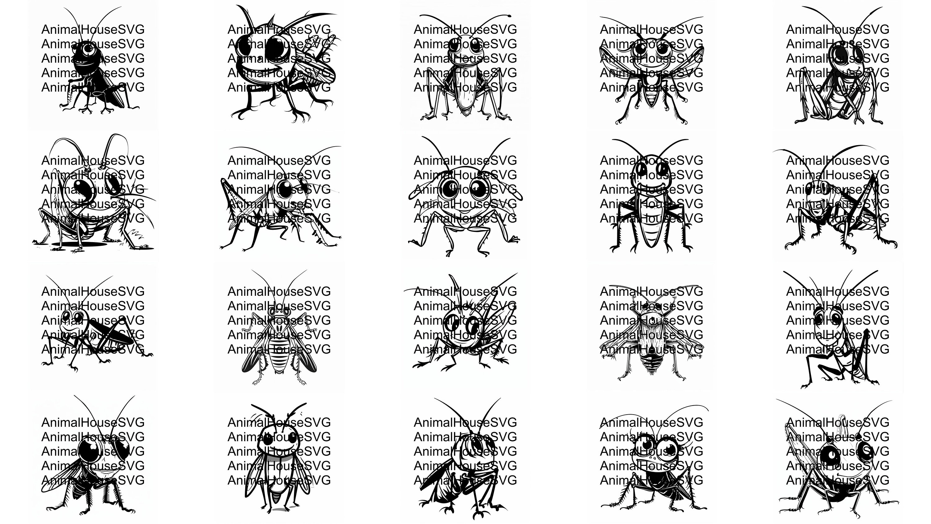 Cute Cricket SVG Pack 92 Unique Designs. Cute Cricket SVG, Cute Cricket ...