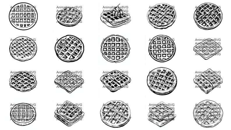 Waffle SVG Bundle: 116 Unique Designs (digital Download) - Etsy