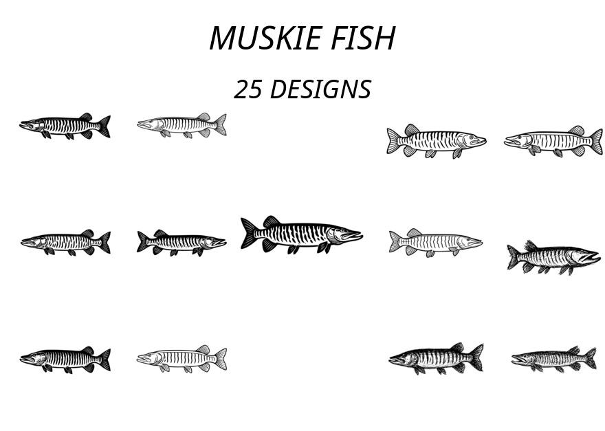 Muskie Fish SVG Bundle: 25 Laser Cut Designs for Cricut, CNC - Etsy