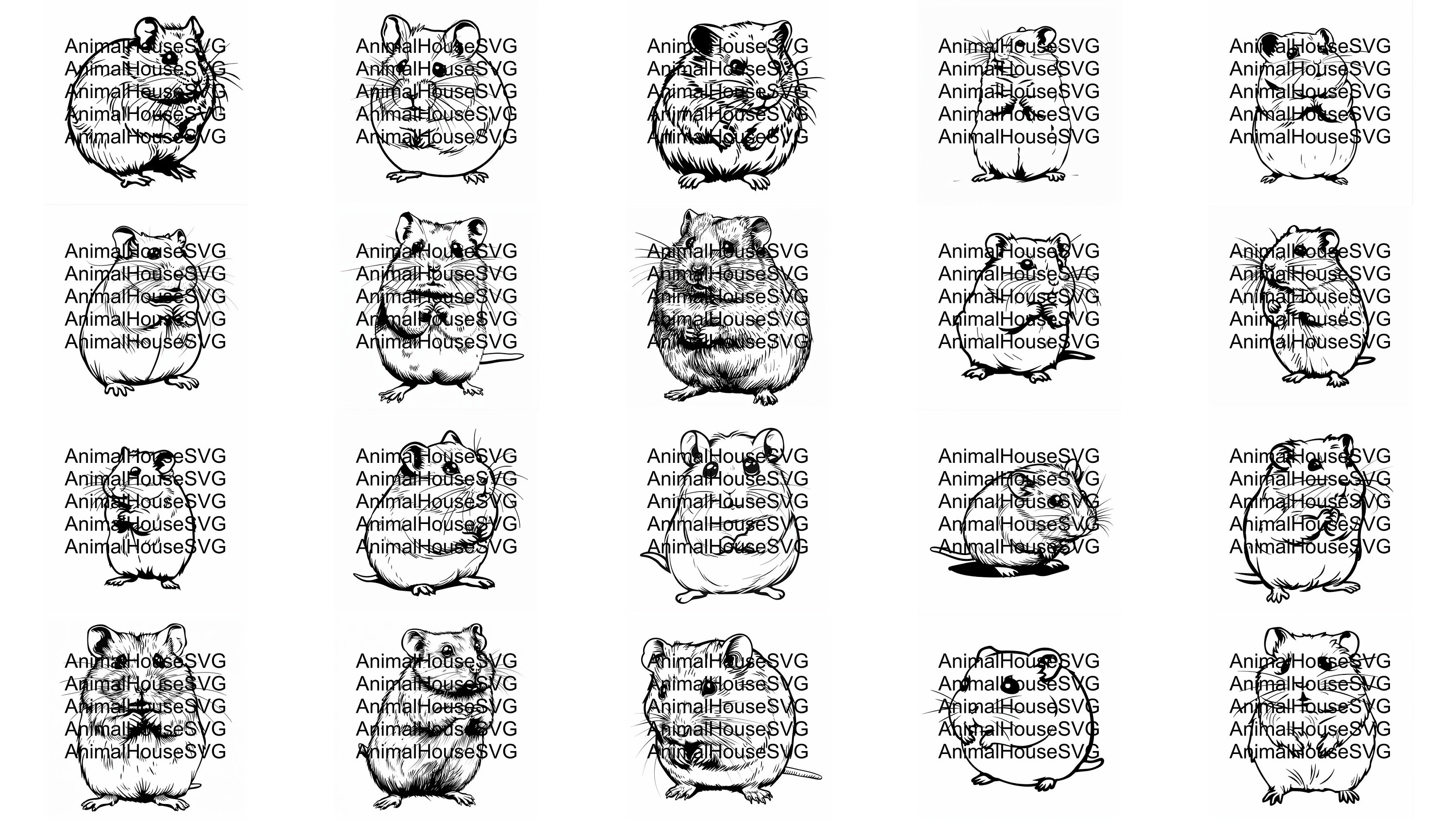 Hamster SVG Pack 100 Unique Designs. SVG, JPG, Cricut Svg, Cnc ...