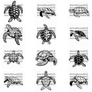 Turtle SVG Bundle: 104 Unique Designs for Cricut, CNC (digital Download ...