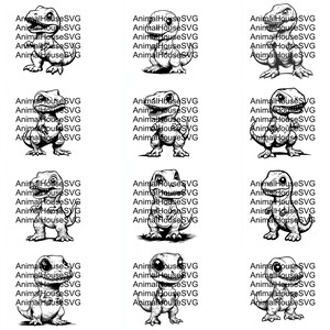 Cute Tyranosaurus Rex SVG Pack 96 Designs. Cute T Rex SVG, Cute ...