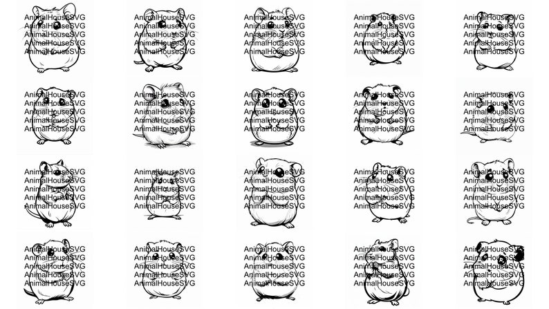 Cute Hamsters SVG Pack 124 Unique Designs. SVG, JPG,, Cricut Svg, Cnc ...