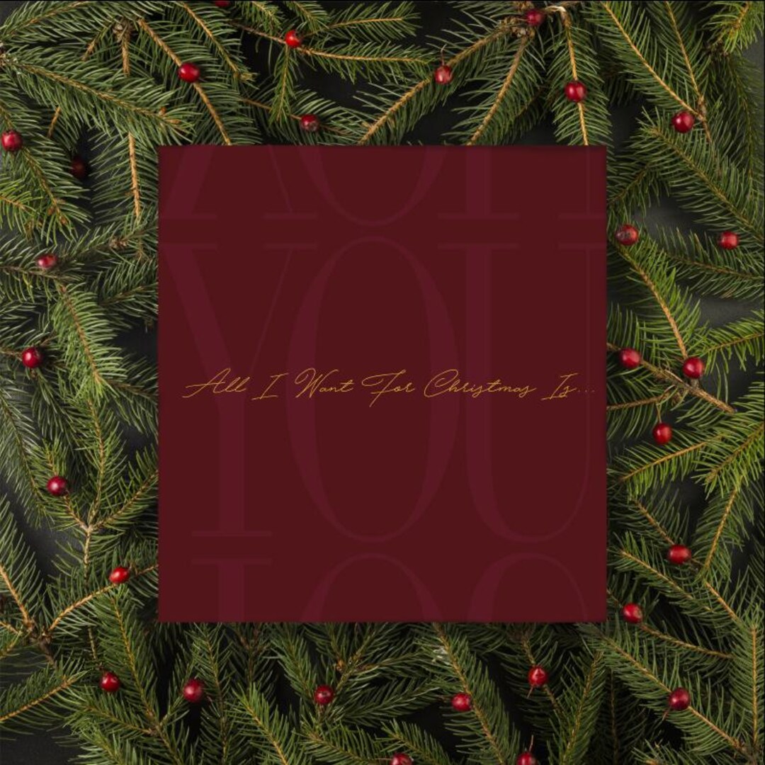 All I Want for Christmas Printable Holiday Card - Etsy