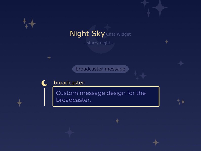 Chat Widget: Night Sky - Elegant and Minimal Custom Design ...