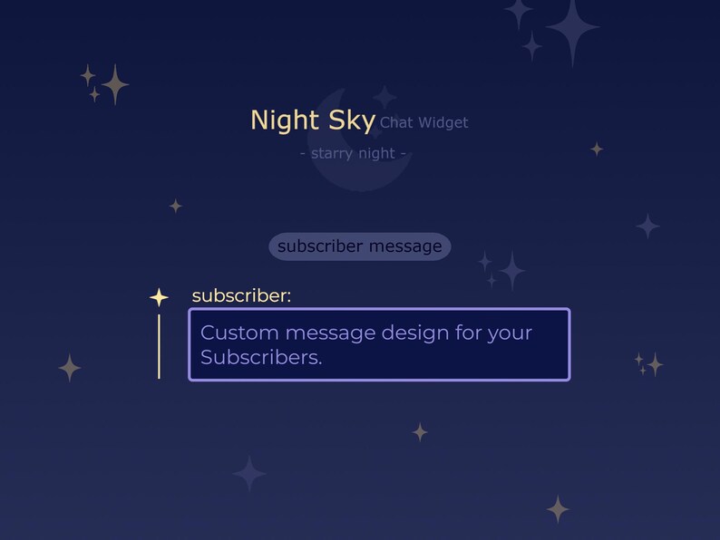 Chat Widget: Night Sky - Elegant and Minimal Custom Design ...