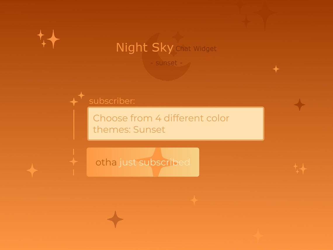 Chat Widget: Night Sky - Elegant and Minimal Custom Design ...