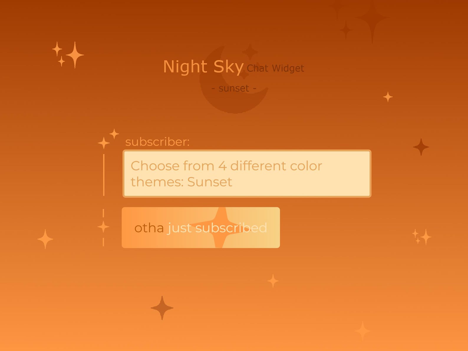Chat Widget: Night Sky - Elegant and Minimal Custom Design ...