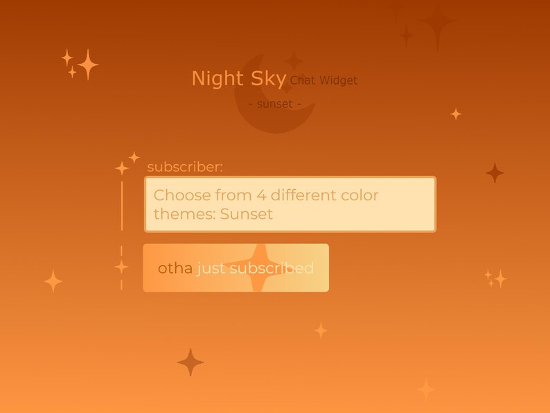 Chat Widget: Night Sky - Elegant and Minimal Custom Design ...