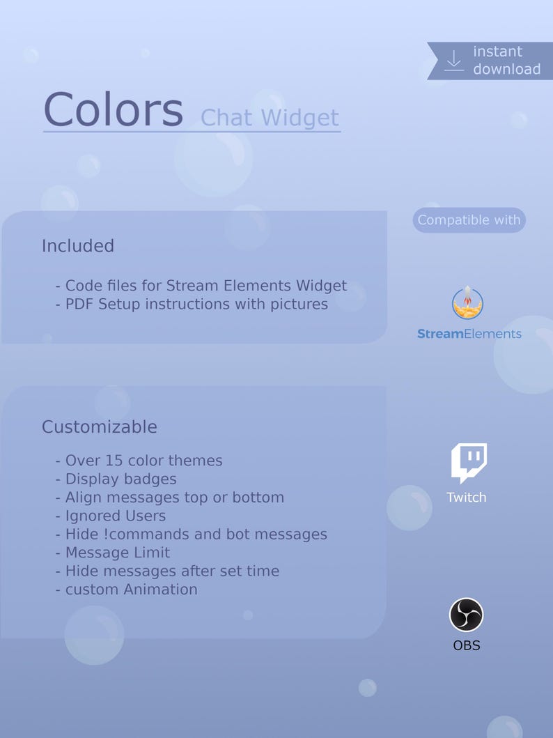 Chat Widget: Colors - Minimal and Colorful Custom Design | Customizable ...