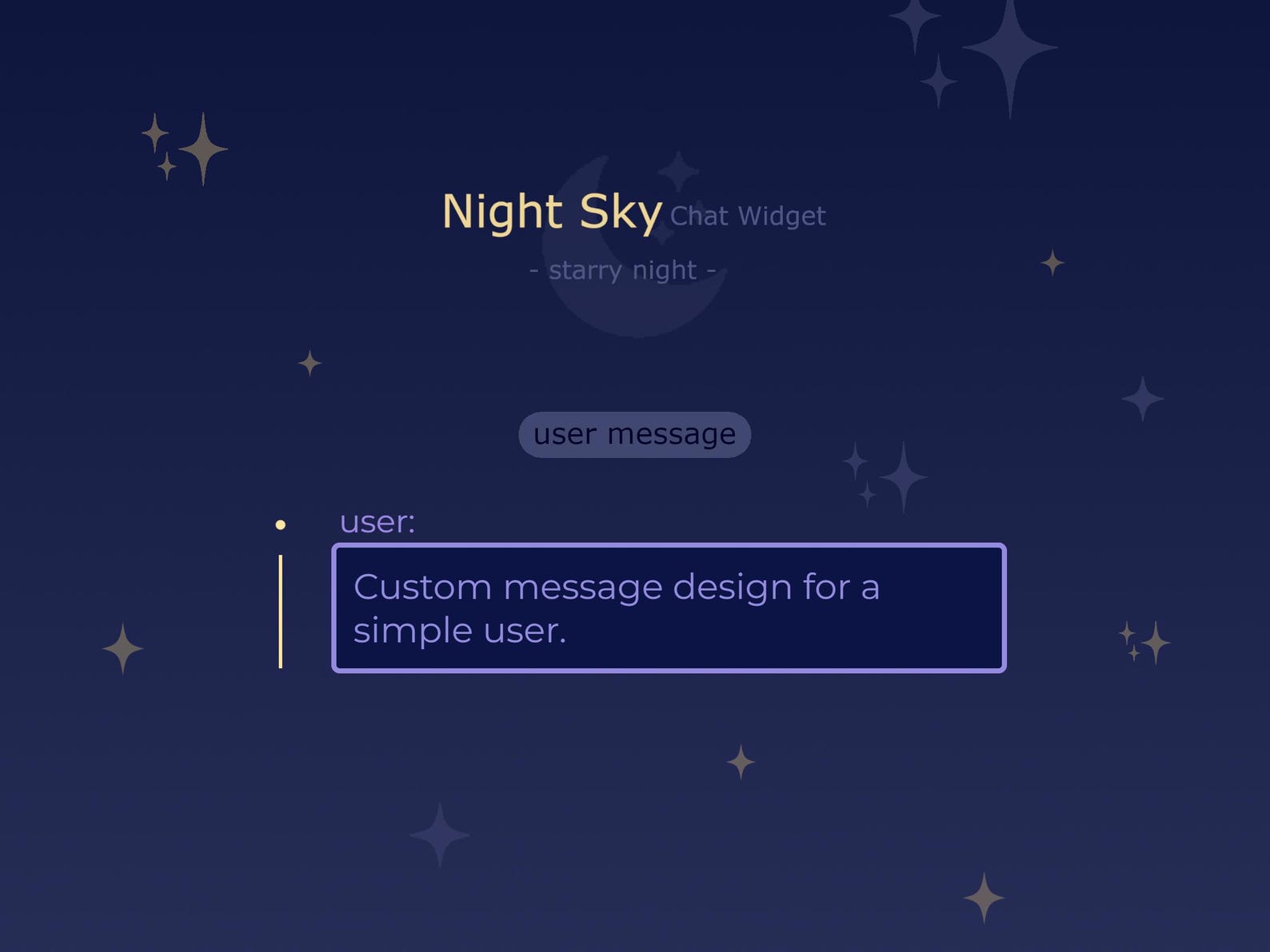 Chat Widget: Night Sky - Elegant and Minimal Custom Design ...