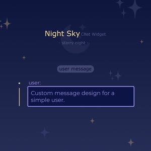 Chat Widget: Night Sky - Elegant and Minimal Custom Design ...