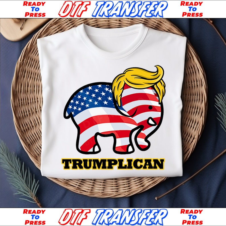 Trumplican American Flag DTF Transfer Ready for Press,donald Trump ...