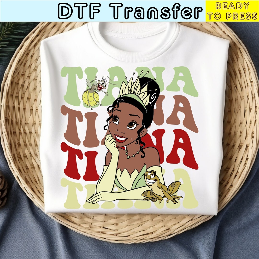 Princess Tiana Dtf Transfer,disney the Princess and the Frog Dtf Ready ...