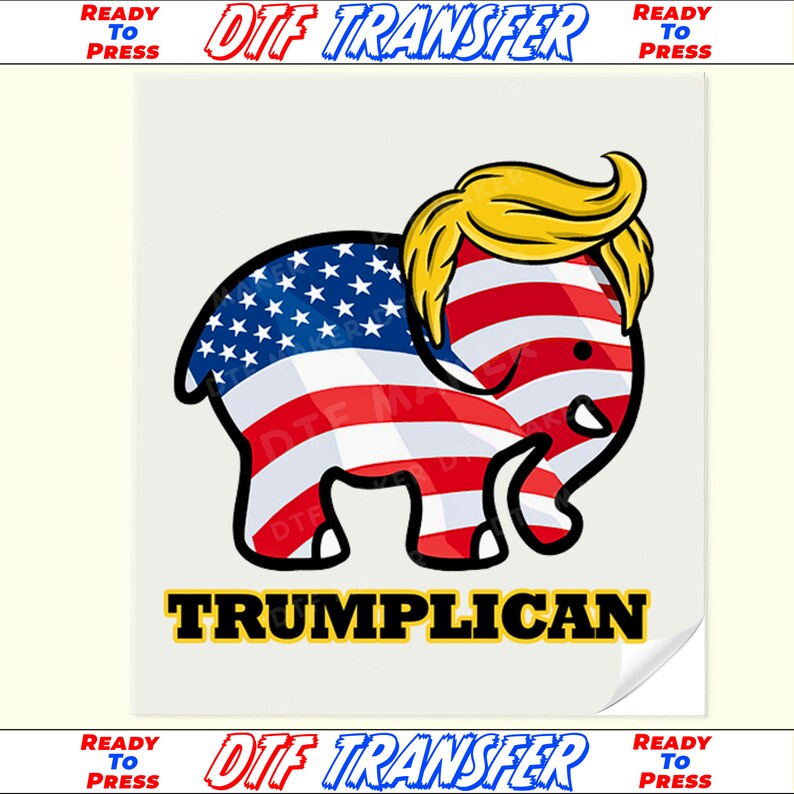 Trumplican American Flag DTF Transfer Ready for Press,donald Trump ...