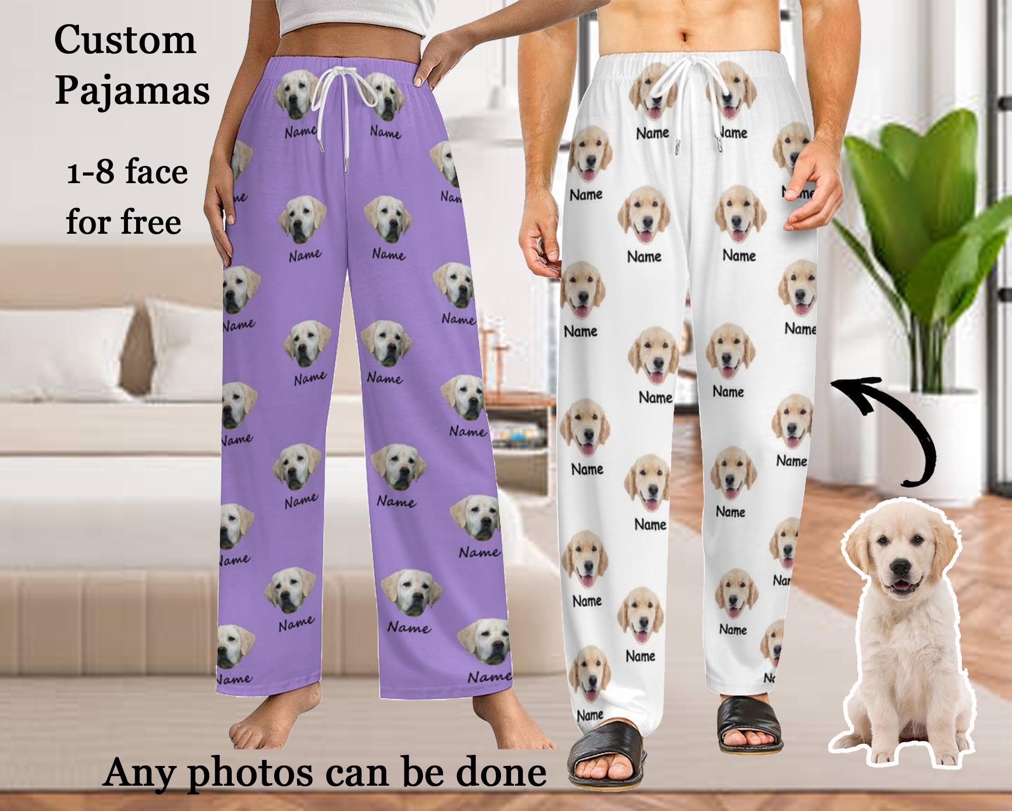 Personalized Pajama Pants, Custom Photo Pajamas,custom Pet Portrait ...