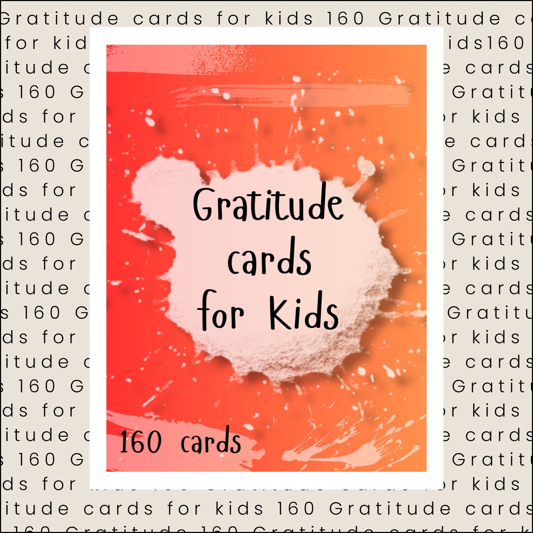 Gratitude Cards for Kids - Etsy