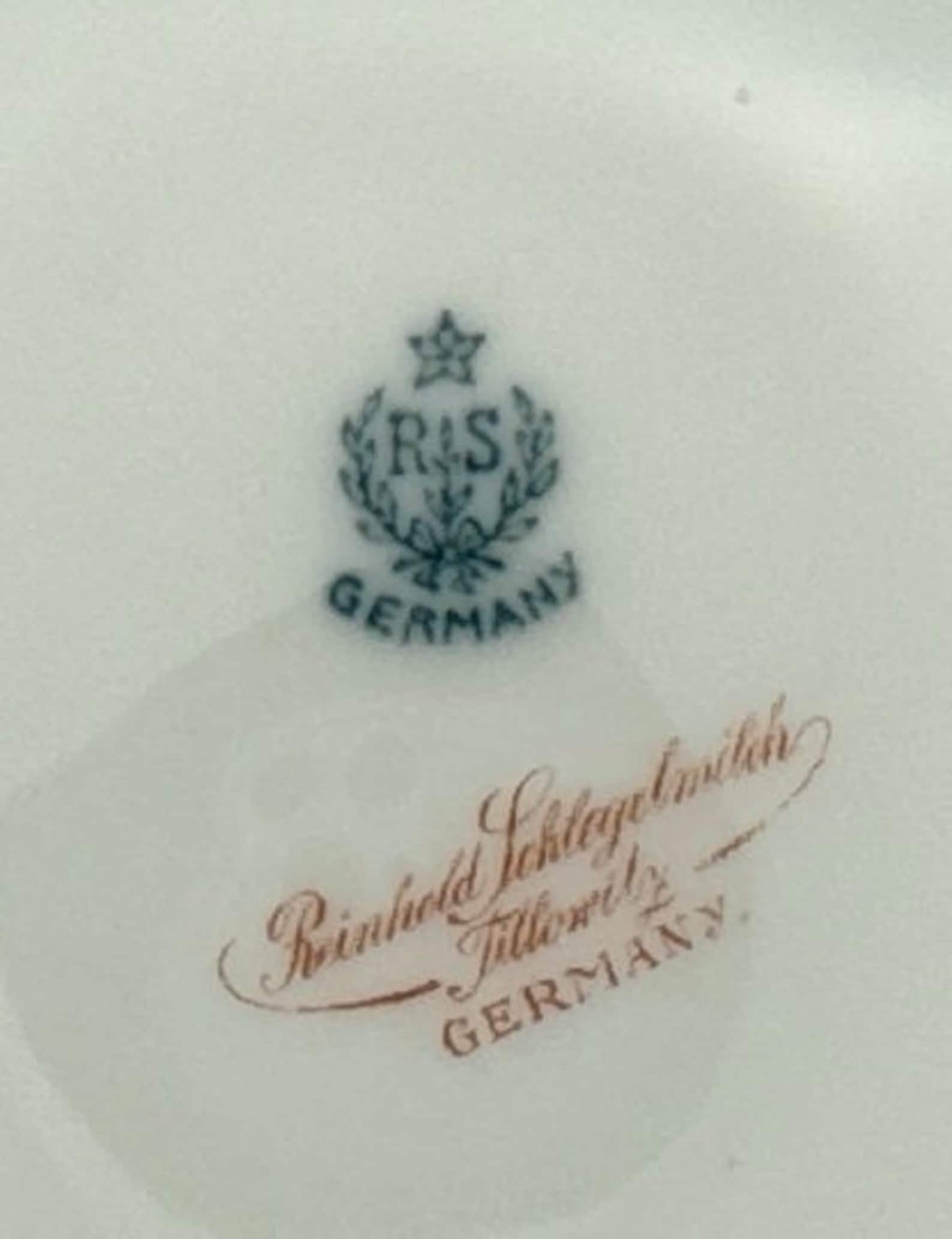 Gorgeous Antique RS Germany Blue, White & Gold Hand-painted Porcelain Plate - Etsy