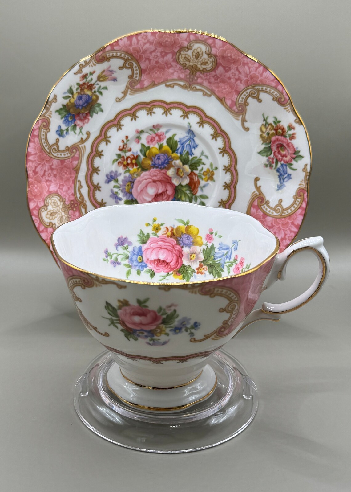 Royal Albert Bone China "lady Carlyle " Teacup and Saucer - Etsy
