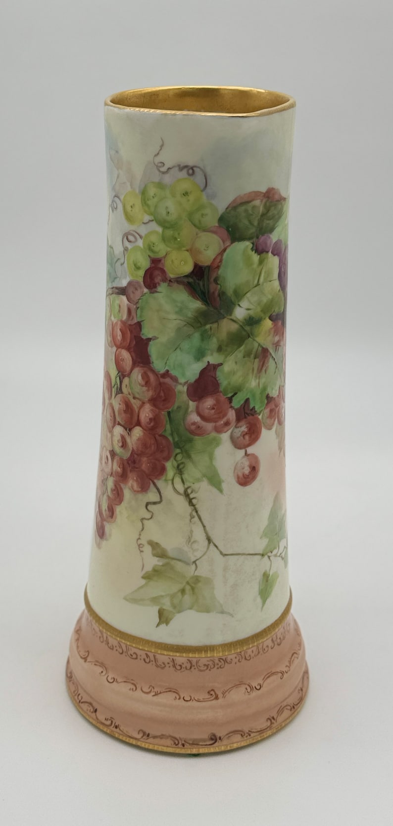 Antique T&V Limoges Hand-painted Pitcher With Grape Design, Signed by M ...