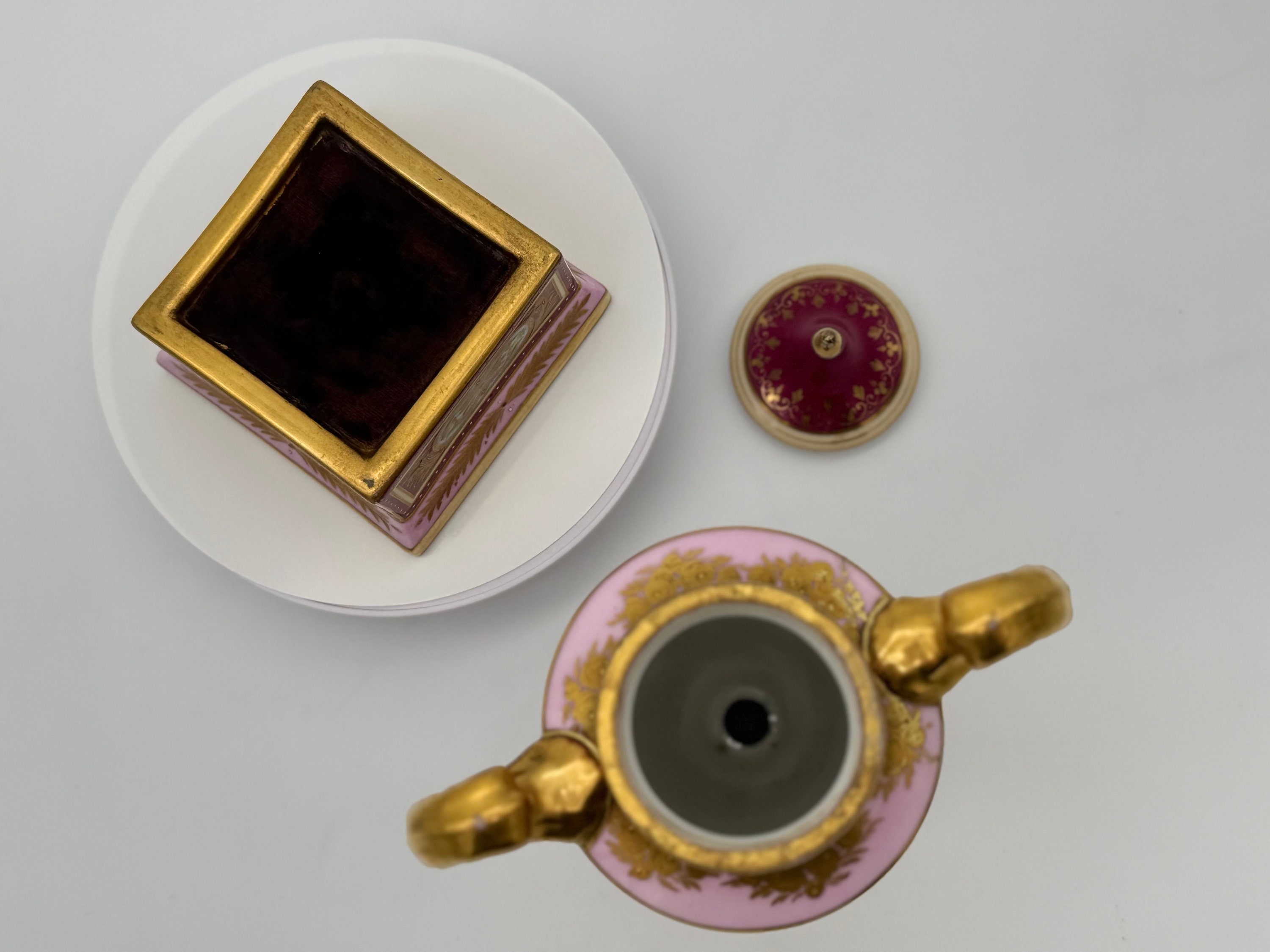 Royal Vienna Beehive Mark, Signed, Two Handled Covered Urn With Base ...