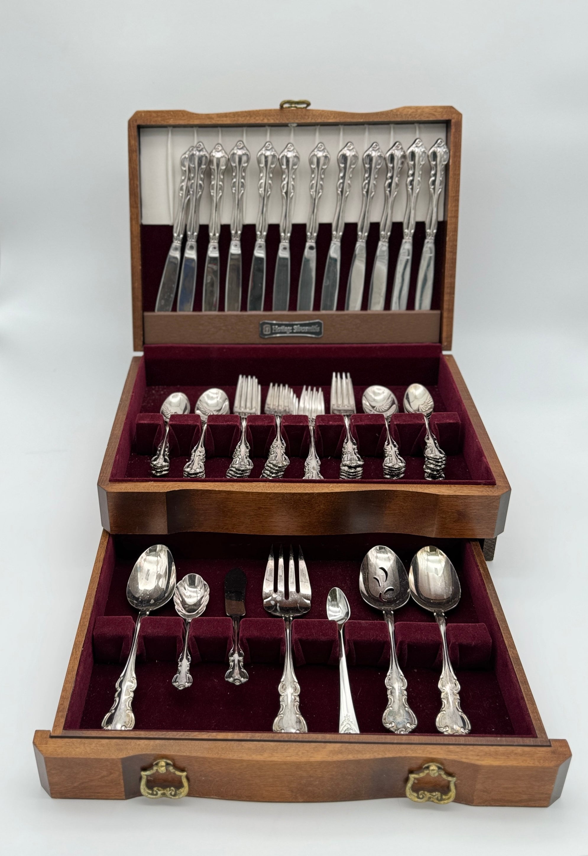 Vintage Heritage Silversmiths Silverware Set in Wooden Box - Etsy