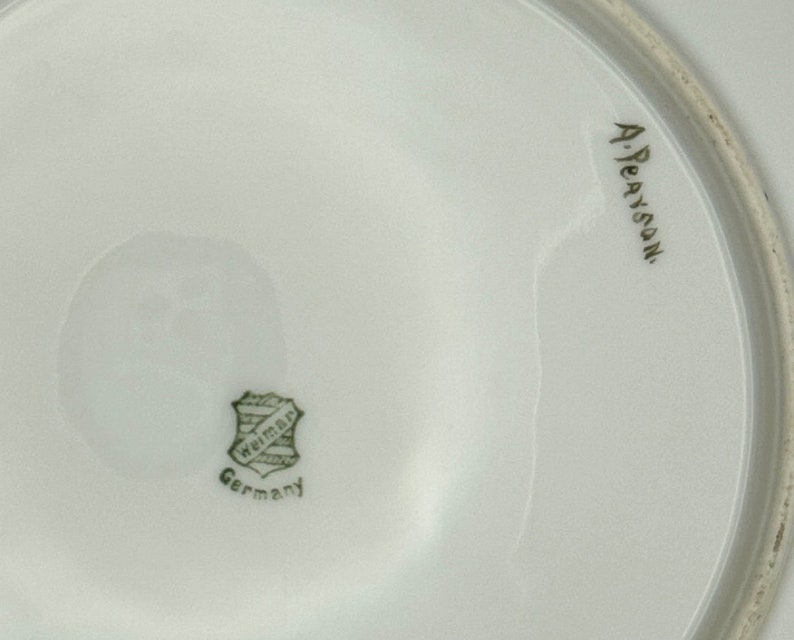 Vintage Hand-painted Weimar Germany Porcelain Plate Signed by A ...