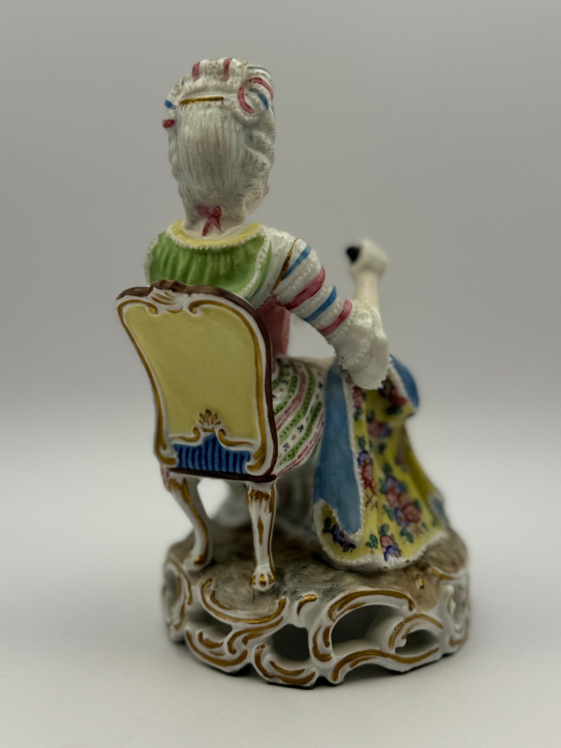 Rare Antique Meissen Porcelain Figurine of a Woman Sewing - Etsy