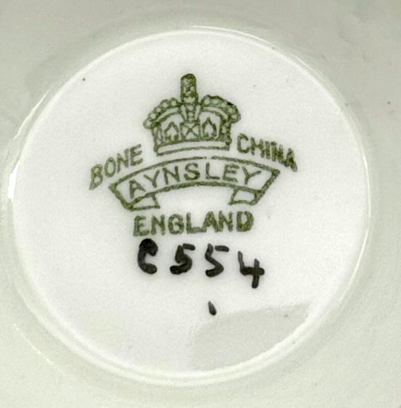 Aynsley Red & Gold Bone China Teacup and Saucer Set - C554 - Etsy