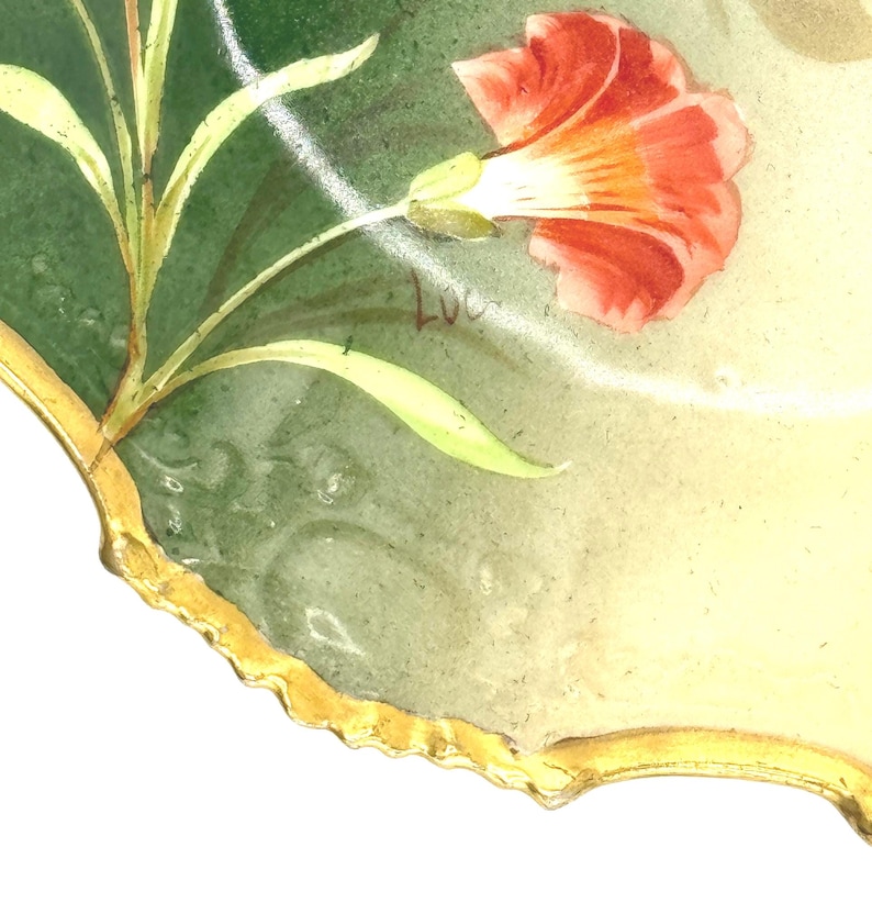 Antique B&H Limoges France Hand-painted Floral Plate - Signed by Luc - - Etsy