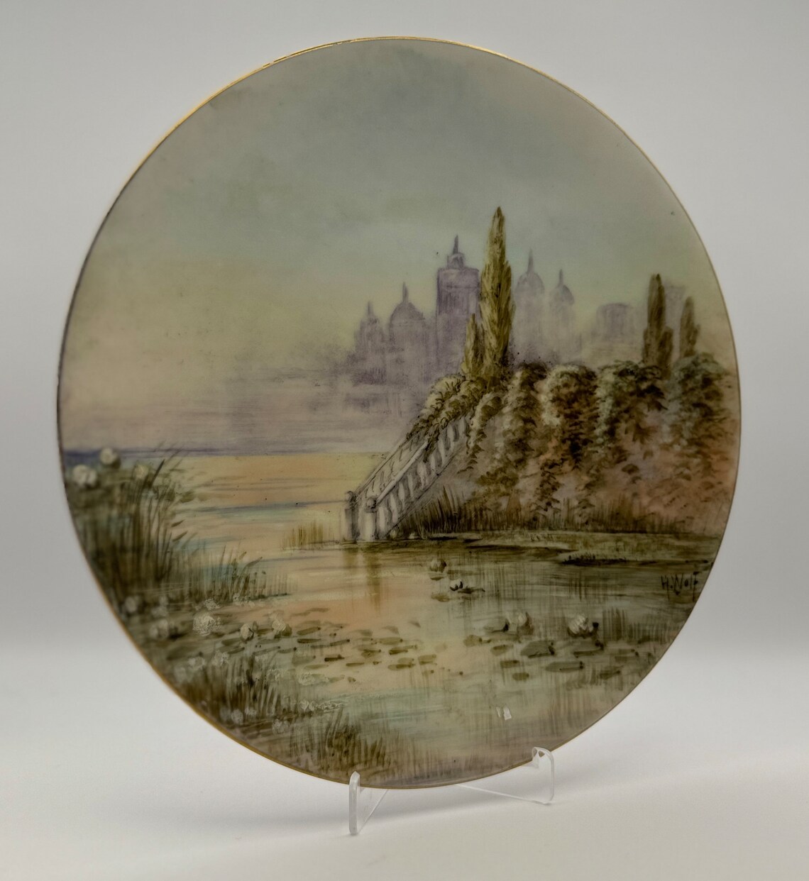 UNO "favorite" Bavaria Hand-painted Plate - Signed H. Wolf - Etsy