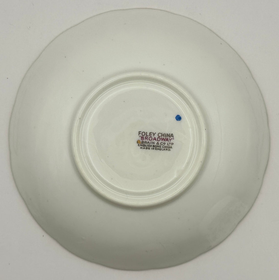 Foley China "broadway" Blue, Gold, and Floral Teacup and Saucer Set by ...