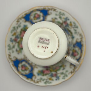 Foley China "broadway" Blue, Gold, and Floral Teacup and Saucer Set by ...