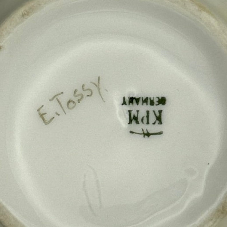 KPM Germany Hand-painted Creamer and Sugar Bowl Set W Pink Roses by E ...