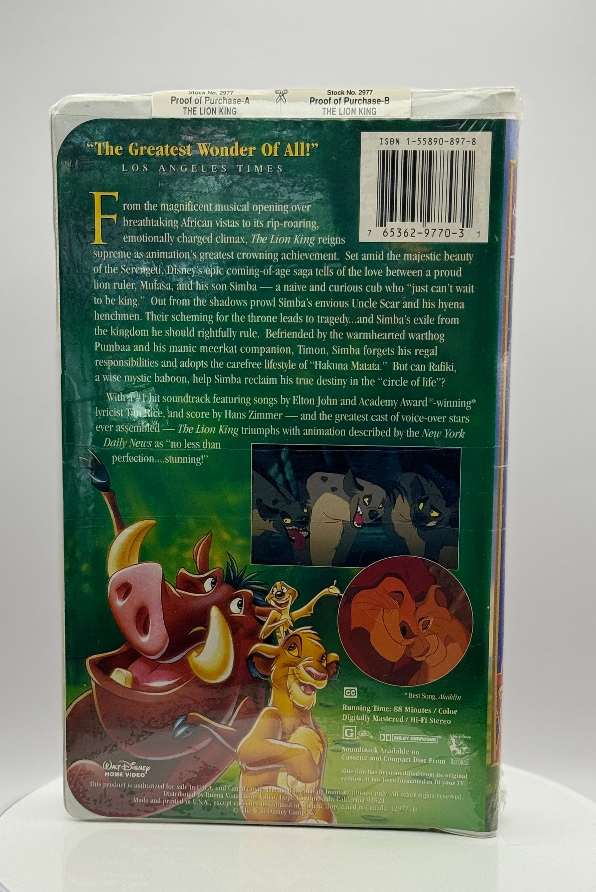 Disney the Lion King Masterpiece Collection VHS (factory Sealed ...