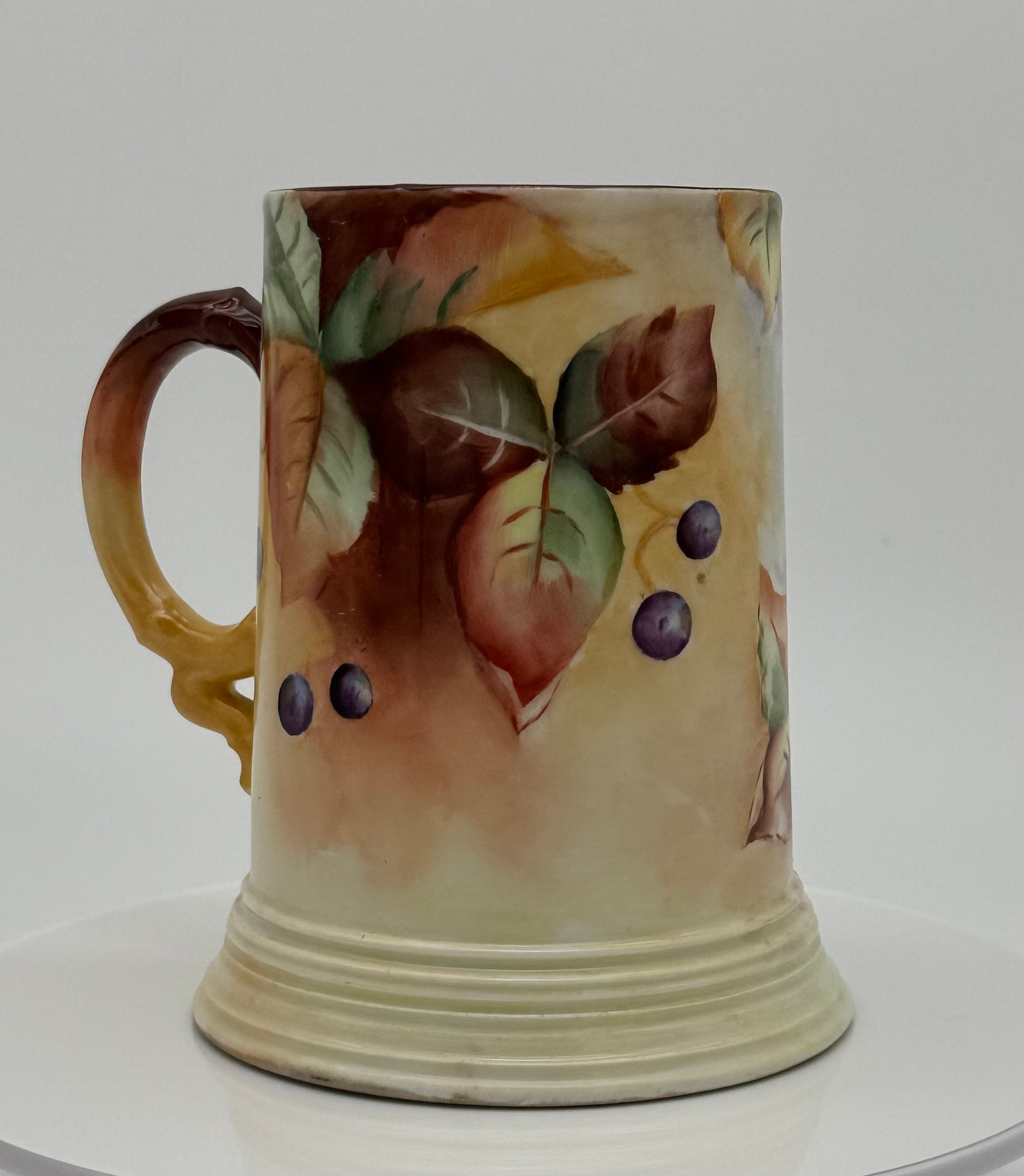 Rare J.P. Limoges France Hand-painted Porcelain Grape Mug Signed by ...