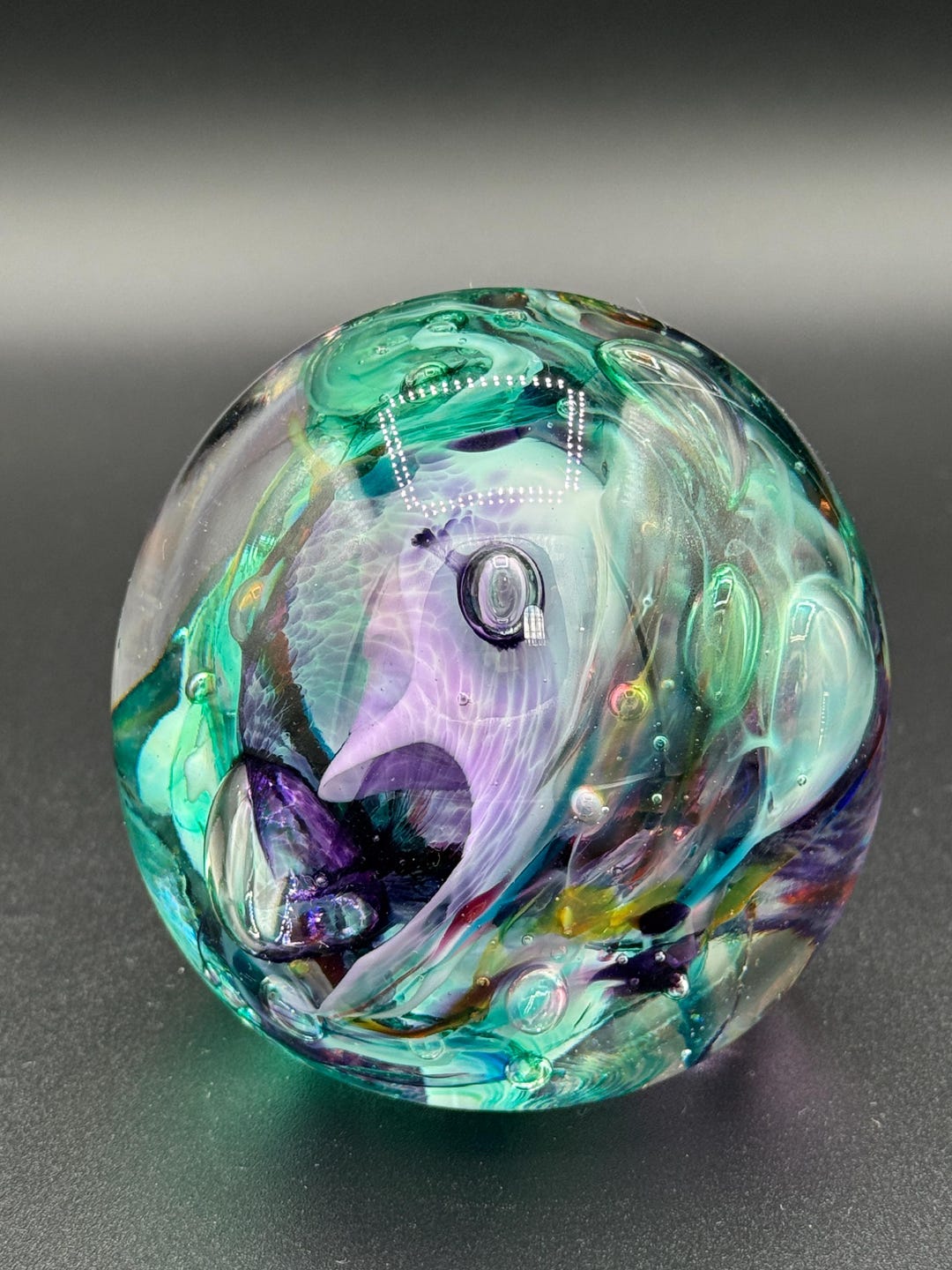 Robert Held Signed Art Glass Paperweight – Hand Made – Swirling Ocean ...
