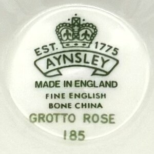 Aynsley "grotto Rose" Fine English Bone China Teacup and Saucer Set - Etsy