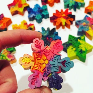 Snowflake Rainbow Crayons - Set of 4 Snowflake Original Rainbow Crayons ...