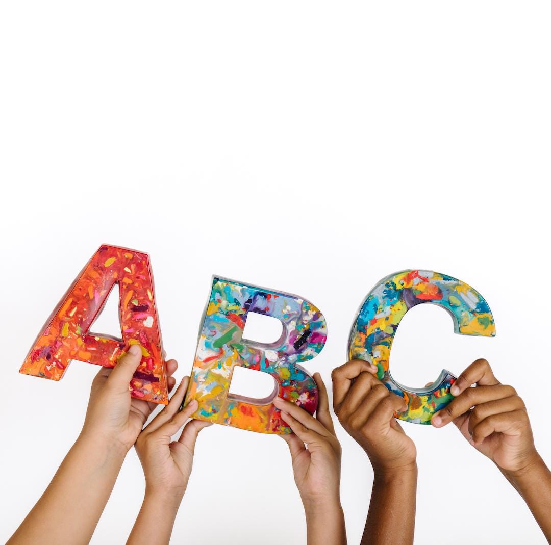 Giant Crayon Letter: Rainbow Stocking Stuffer, Photo Prop - Etsy