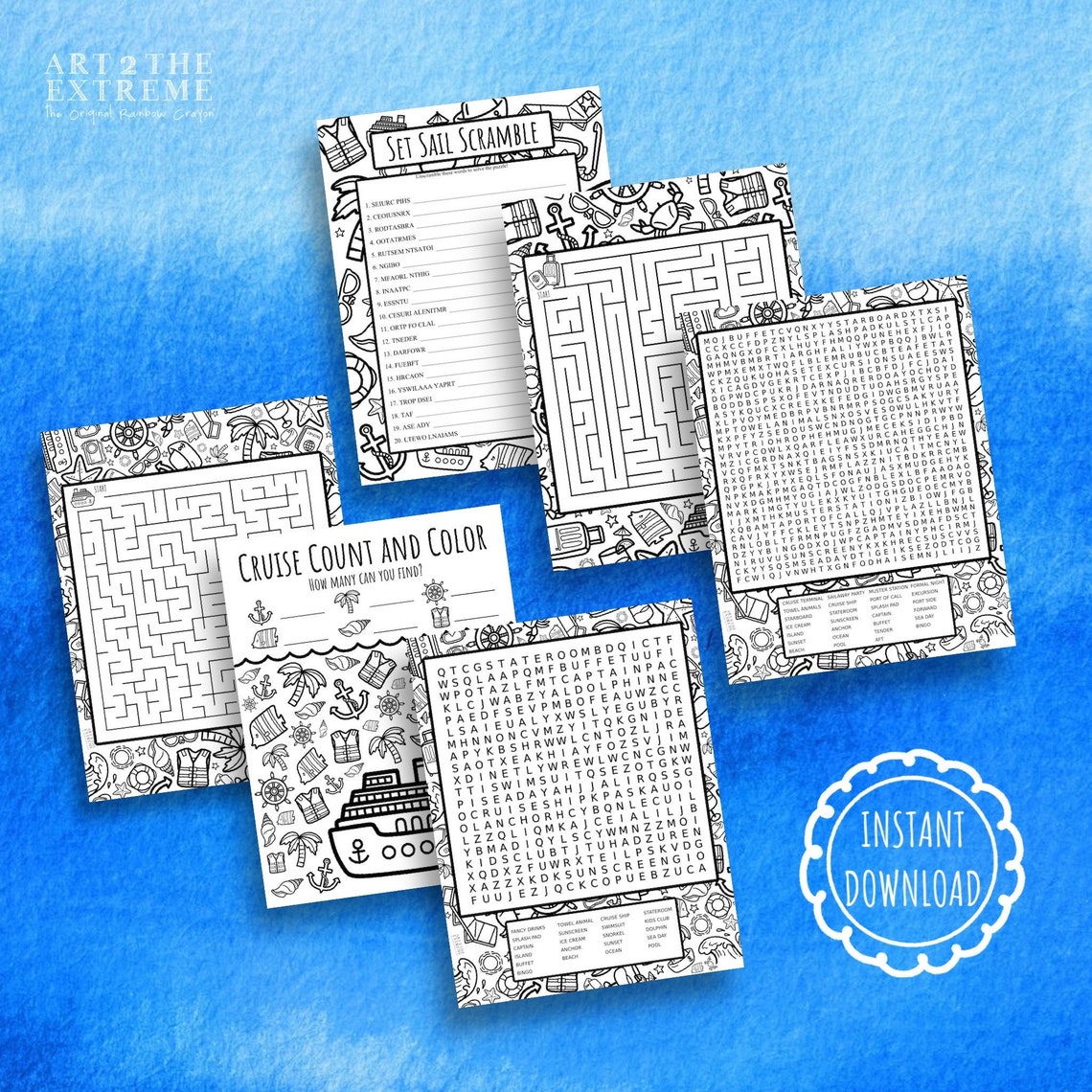 PRINTABLE Cruise Activity Worksheet Bundle, 13 Cruise Printable ...