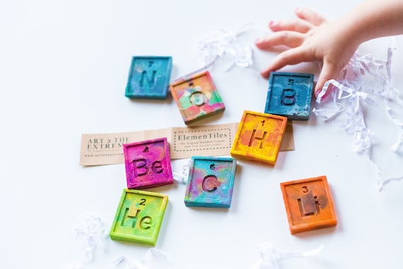Scientist Crayons Table of Elements CRAYON Gift Set Teacher - Etsy