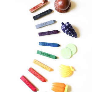 Kids Rainbow Crayon Gift, Spanish Colors Crayon Stix® Crayon Set, Solid ...