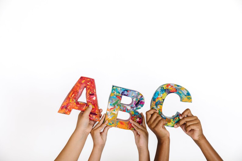 Giant Crayon Letter pick Your Individual Letter School Photo - Etsy